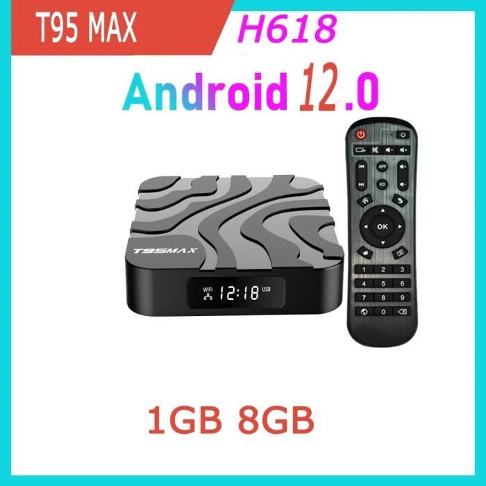 T95 MAX Android 12.0 Boîte de TÉLÉVISION intelligente 2.4G 5G Wifi Double Allwinner H618 ...
