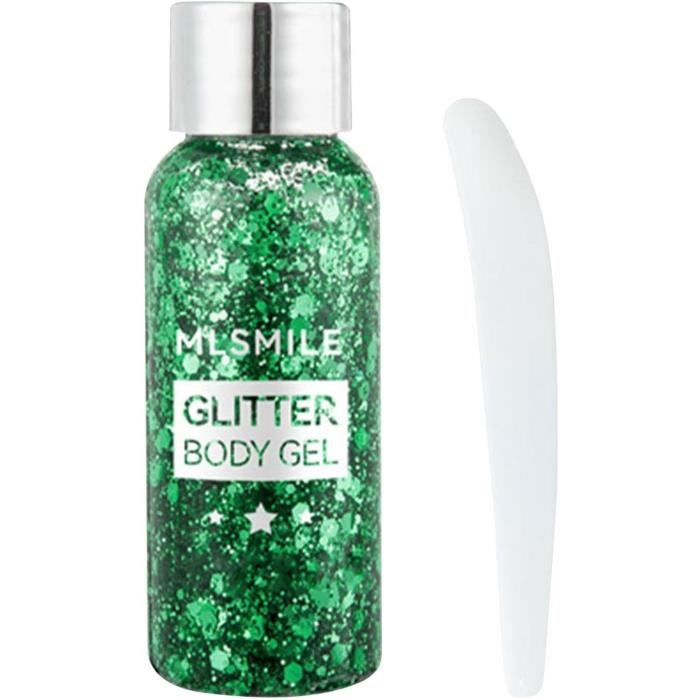 Gel scintillant pour le visage | Paillettes brillantes colorées pour le ...
