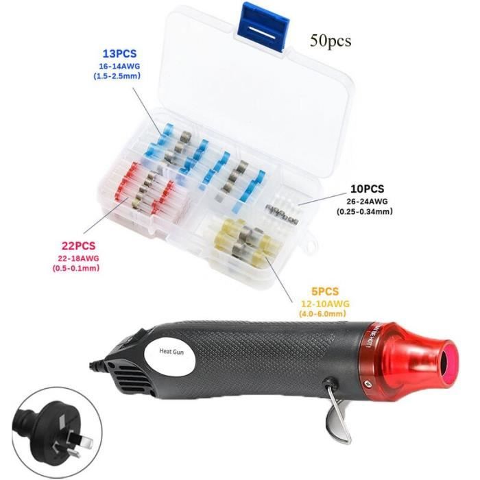 COSSE ELECTRIQUE,50pcs with UK Plug--Terminaux à sertir bout à bout ...