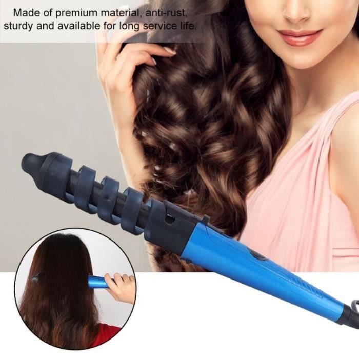 Outil de coiffure multifonctionnel électrique fer à lisser en céramique bigoudi peigne UE Plug ...