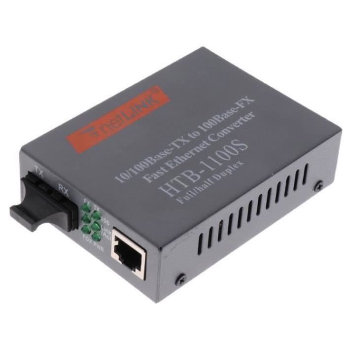 10 100mbps Monomode 25km Simplex Sc Fibre Optique Vers Rj45 Ethernet Convertisseur gazechimp ...