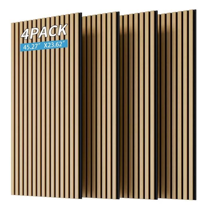 Panneaux Muraux Acoustiques 115x60 cm EVRYAE - lot de 4, absorption du ...