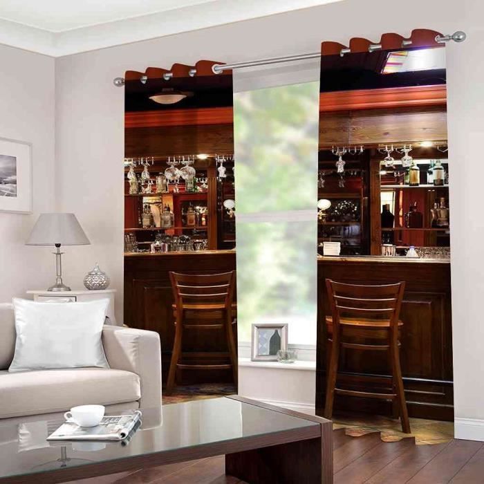 Rideaux Bar Tendance Isolant Thermique Insonorisation Design Moderne 2 ...