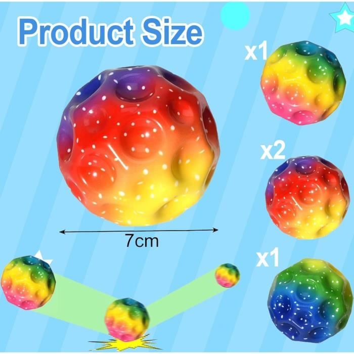 4 Pièces Astro Jump Ball, Space Jump Ball Balle Rebondissante High ...