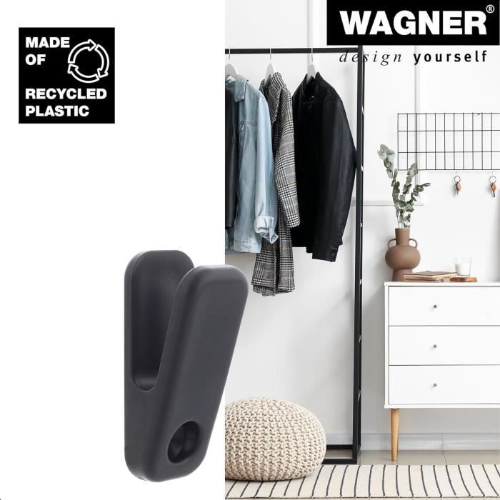 Wagner Hooks4Home Crochet Mural Design Avec Pince 85 X 35 X 40 Mm ...