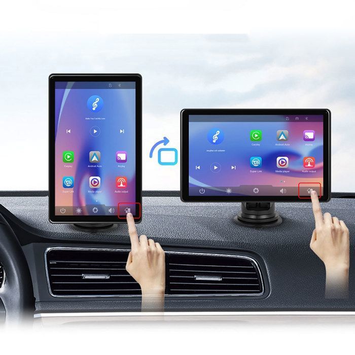 Écran Tactile 8" - CarPlay - Android Auto - GPS - Noir - Double-Din ...