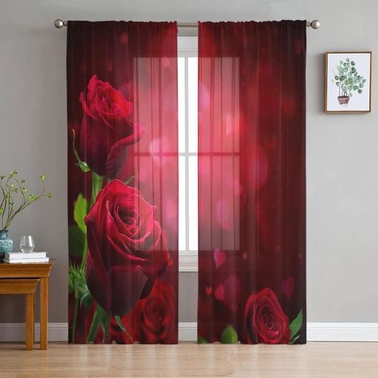 Rideaux Voilages 2 Panneaux 35% Rideaux Occultants Taille Totale ...