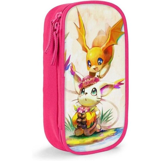 Trousse Anime Digimon Rose - Étui à stylo en cuir synthétique ...
