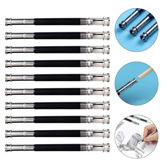 Crayon Extender Porte- Crayon Extension de Crayon: 10Pcs à Crayon ...
