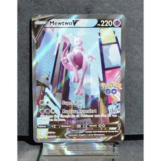 Carte Pokémon Mewtwo V 220 PV 072-078 EB10.5 - Pokémon Go NEUF FR - Cdiscount Jeux - Jouets