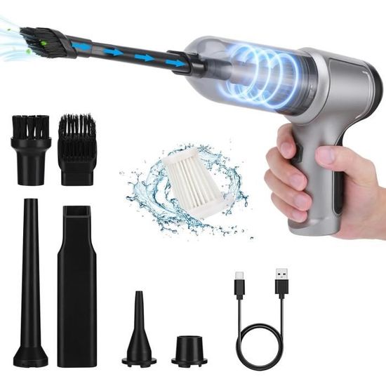 Aspirateur Sans Fil À Main, 12000Pa 3 In 1 Aspirateur Voiture 120W 2000Mah Payant Puissant Mini ...