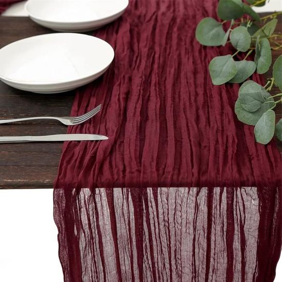 Chemin De Table En Gaze Bohème - Chemin De Table Rustique Et ...