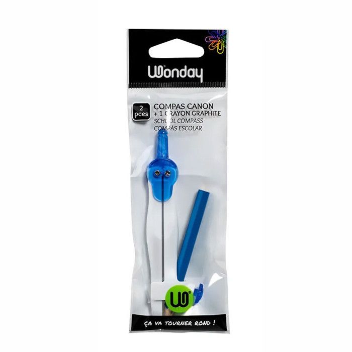 Compas à bague - Pour insérer un crayon - Corps en plastique - 13,5cm ...
