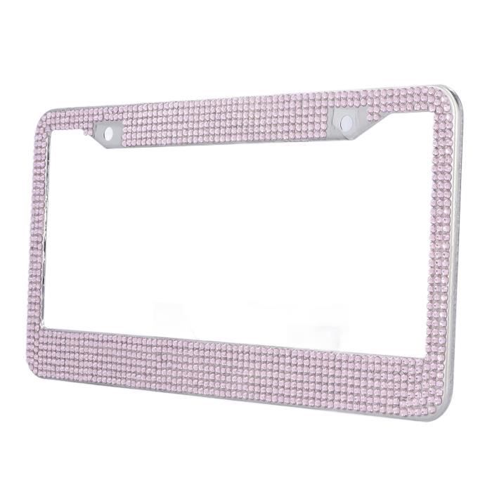 Ashata Cadre de plaque d'immatriculation Rose Bling Glitter Plaque D ...
