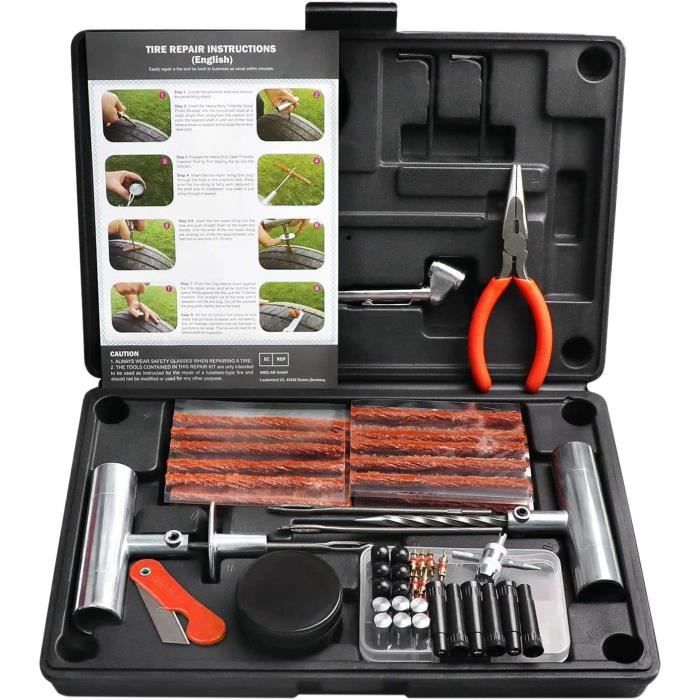 Kit de RéParation de Pneus 87 PièCes SéRies Outil de RéParation de ...