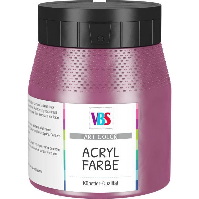 Peinture acrylique Art Color VBS, 250 ml Rouge garance foncé ...
