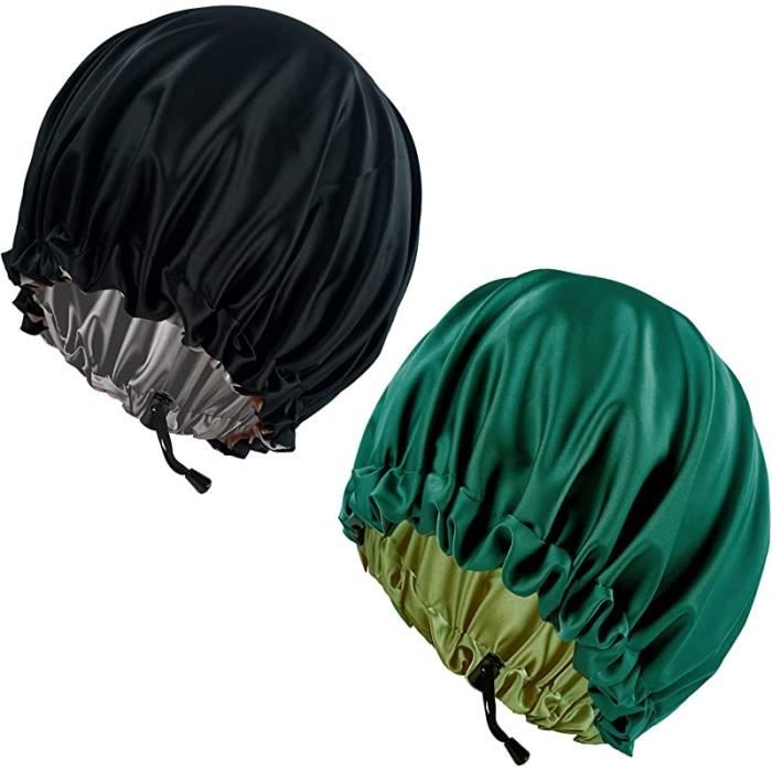 Bonnet Satin Cheveux Nuit - 2 Pièces - Réglable - Doux - Respirant ...