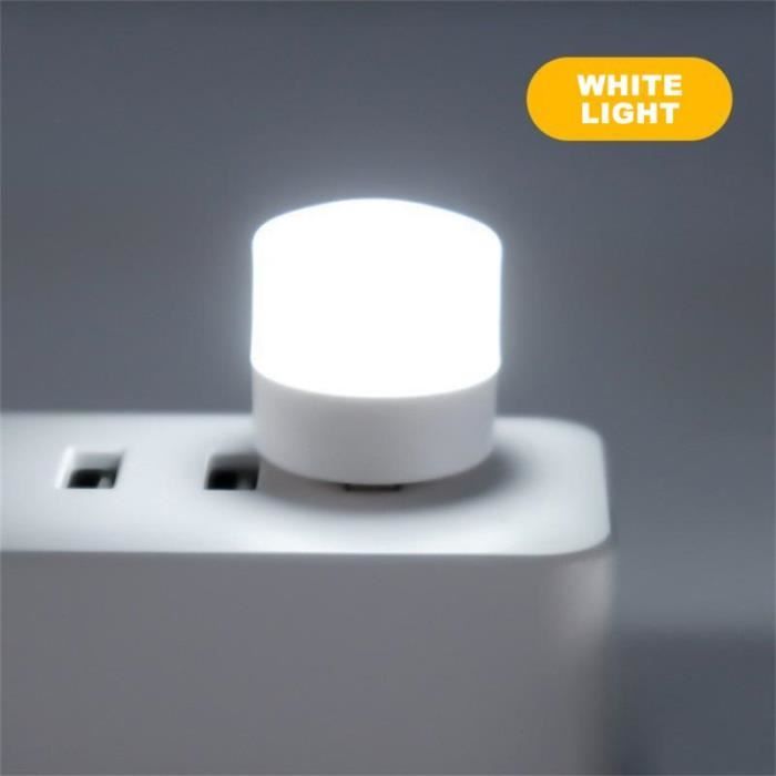 Lampe à poser - White - Mini lampe LED ronde - Rechargeable USB ...