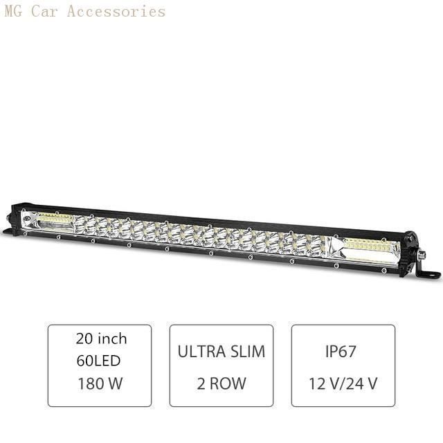 20 pouces 180W - Barre Lumineuse Led Double Rangée, 4x4, Pour Voiture ...
