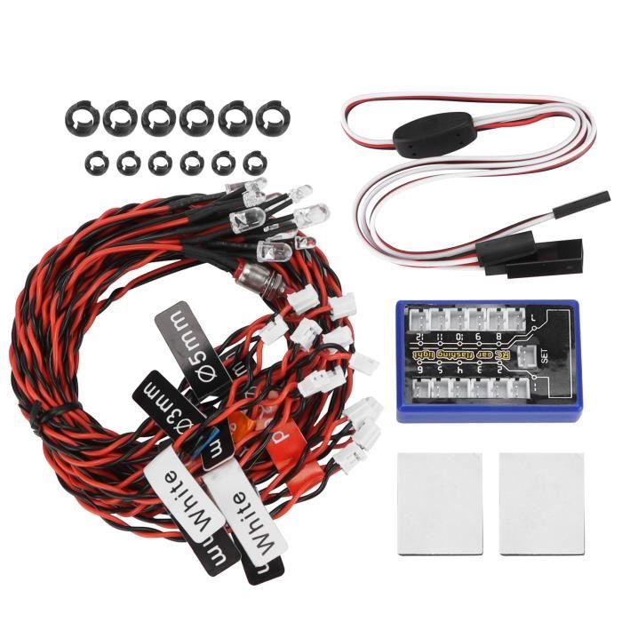 Dioche Kit d'éclairage à 12 LED pour Tamiya Flash de Simulation de ...