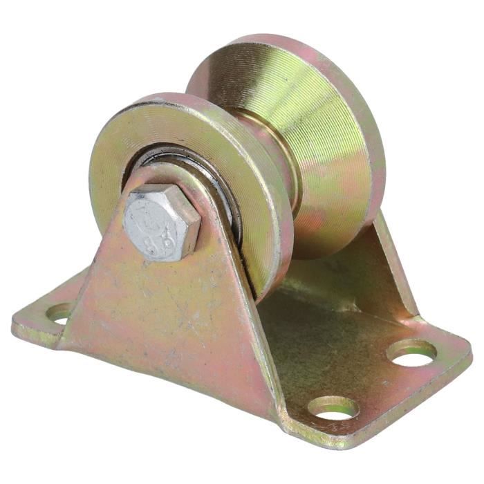 EJ.life Roue à gorge en V 32mm pour porte coulissante avec support 2 ...