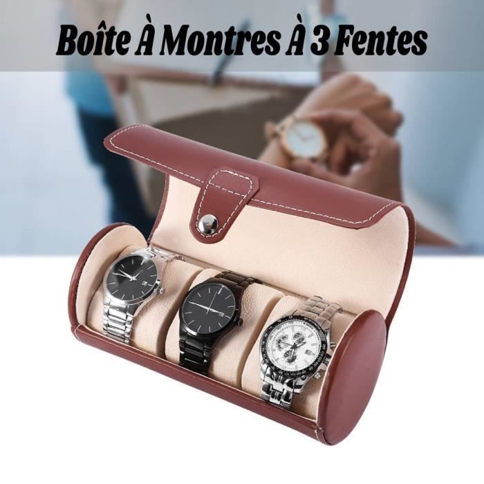 CES Présentoir Coffret Boîte à Montre 3 emplacements de rangement ...