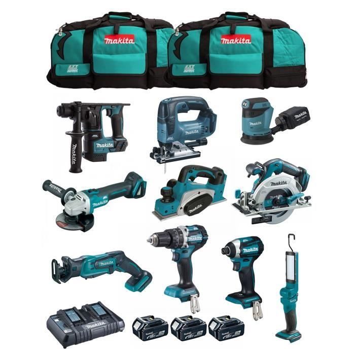 MAKITA Kit MK1004 (DHP484+ DTD154+ DHR171+ DGA504+ DJR183+ DBO180 ...