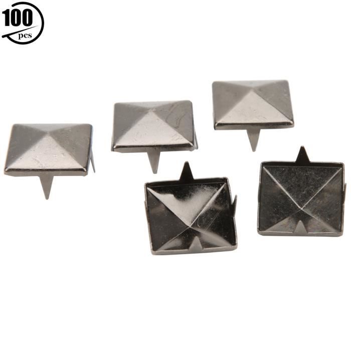 Mxzzand Pyramide Rivet 100pcs Square Pyramid Punk Rivets 4 Claw Metal ...