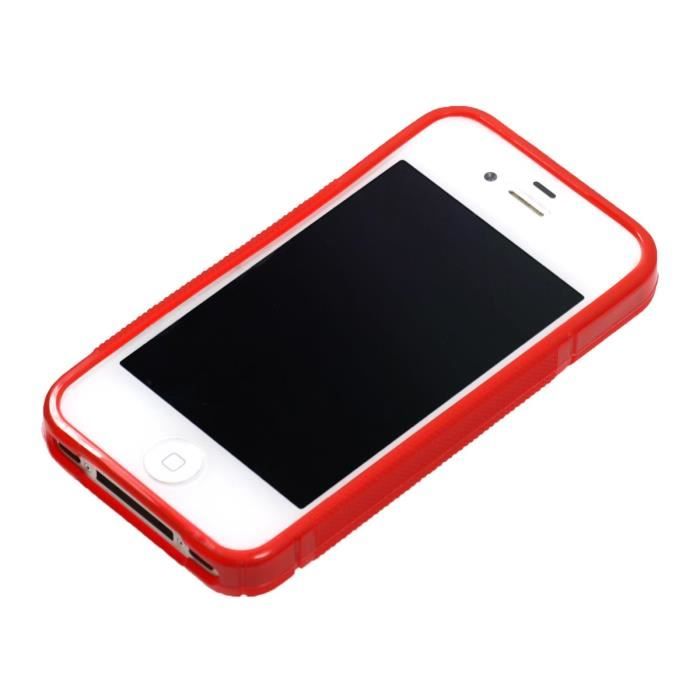 Coque en Silicone pour Apple iPhone 4S - S-Style rouge - Cdiscount ...