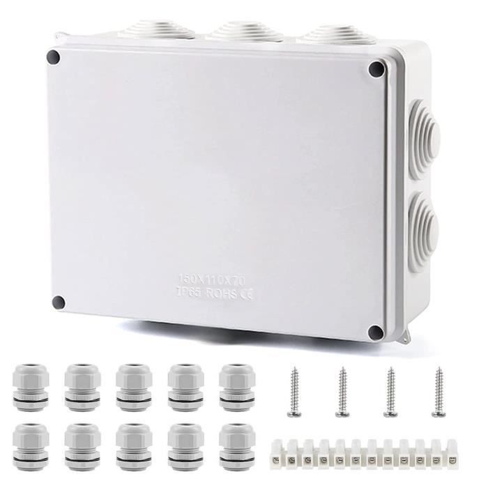 Boite de Derivation Etanche, IP65 Boite Etanche Electrique Exterieur ...