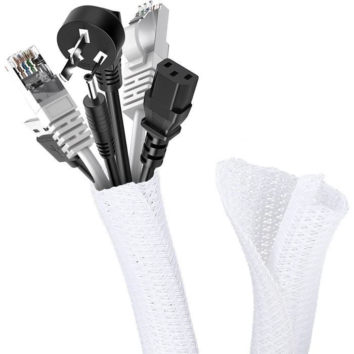 Romon 3M Manchon de Cache Câble, 13-20mm Réglable Gaine Câble Tressée ...