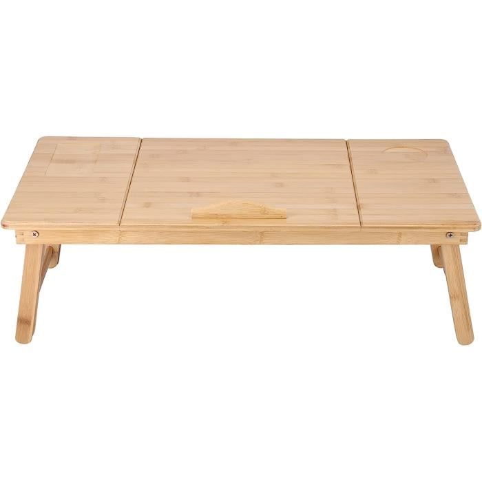 Table D'Appoint Pliable En Bambou Pour Ordinateur Portable - Artisanat ...