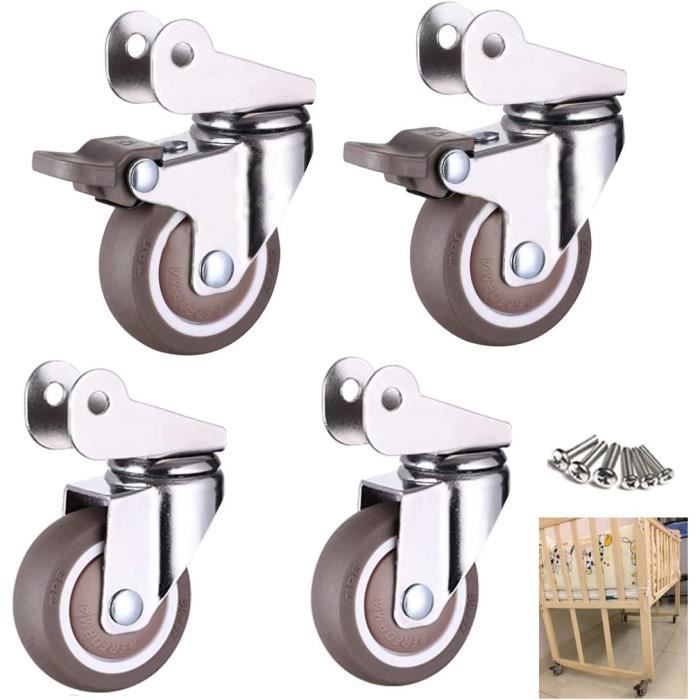 Petites Roulettes, Roulettes Pivotantes, Roues De Chariot En Caoutchouc ...