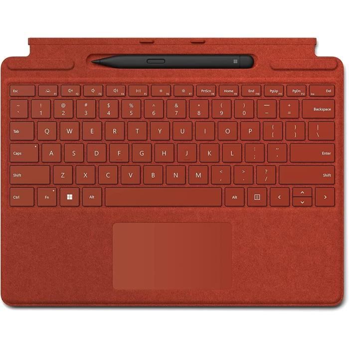 Surface Clavier Signature Keyboard + Stylet Surface Slim Pen 2, Rouge ...