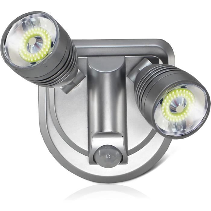 Double Spot LED COB Orientable Extérieur Sans Fil - 500 Lumens ...
