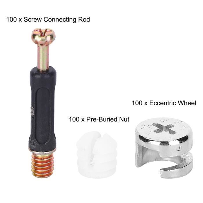 VBESTLIFE Quincaillerie d'ameublement 100 ensembles pièce de connexion ...