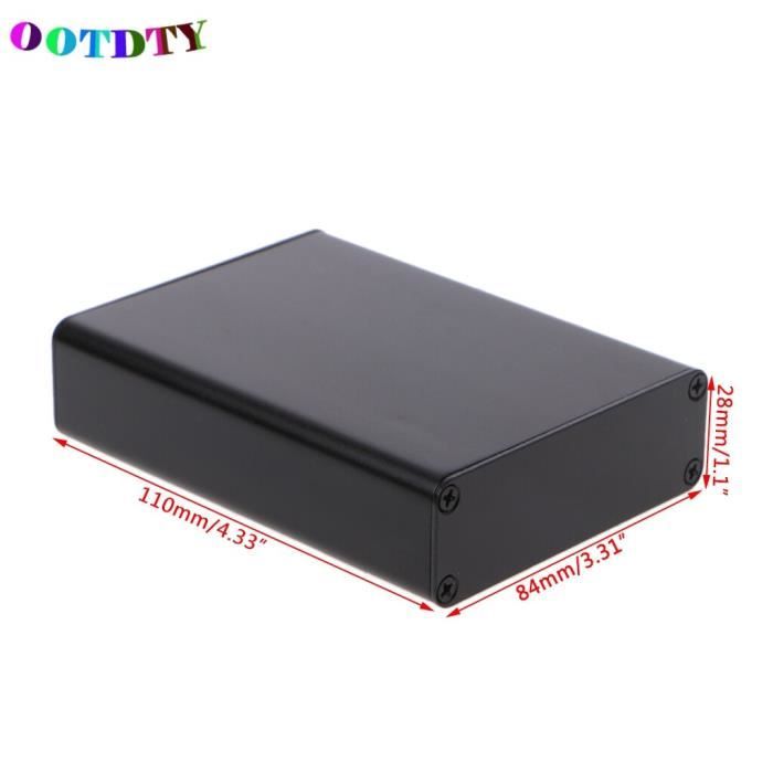 Black -Boîtier électronique en aluminium,boîtier électronique pour ...