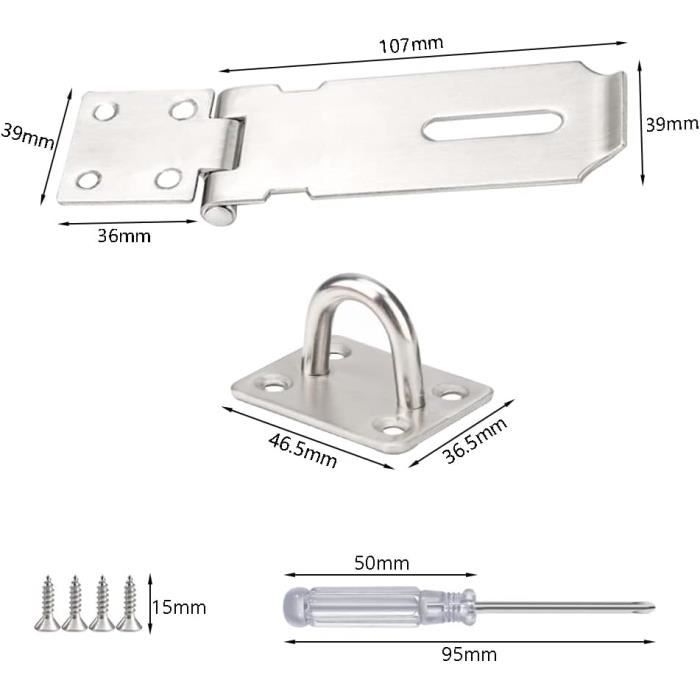 Loquet Porte Cadenas Lot De 2 Cadenas Fermoir Porte-Cadenas,Cadenas ...