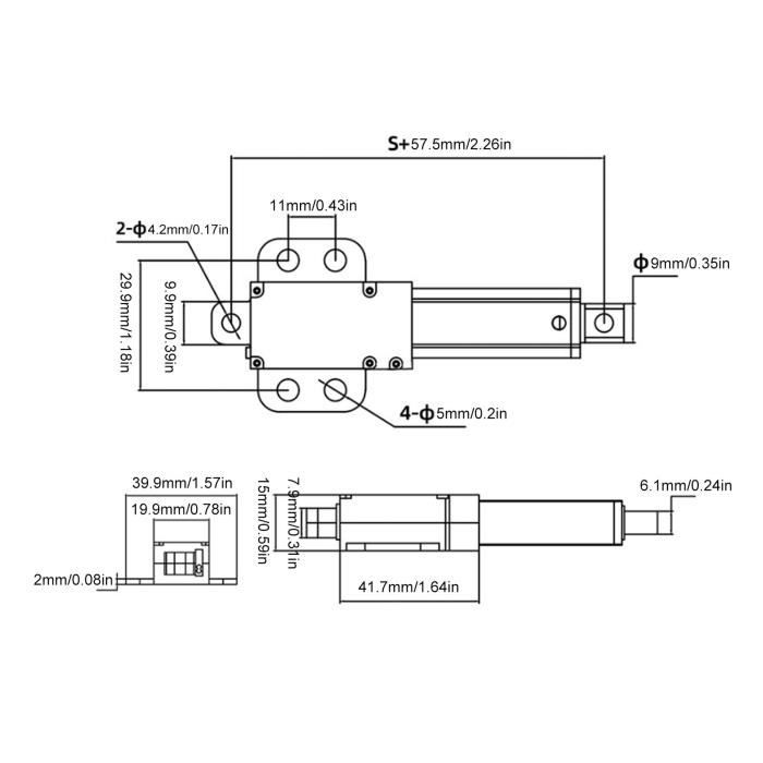 Mini actionneur - FDIT - Micro-Actionneur Linéaire Électrique - Poussée ...