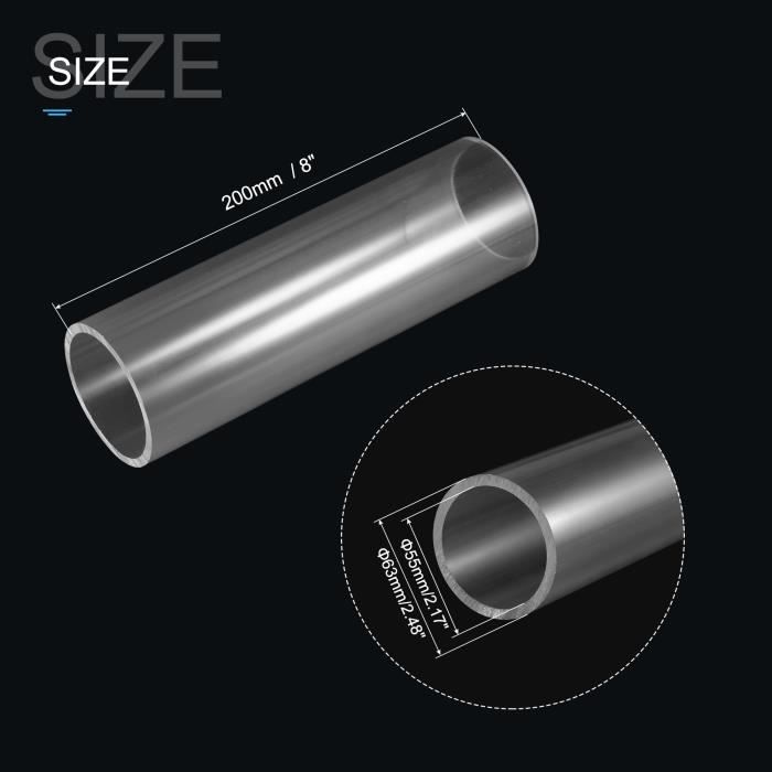 Tuyau PVC Rigide Transparent 55mm ID 63mm OD 0.2m - SOURCING MAP ...