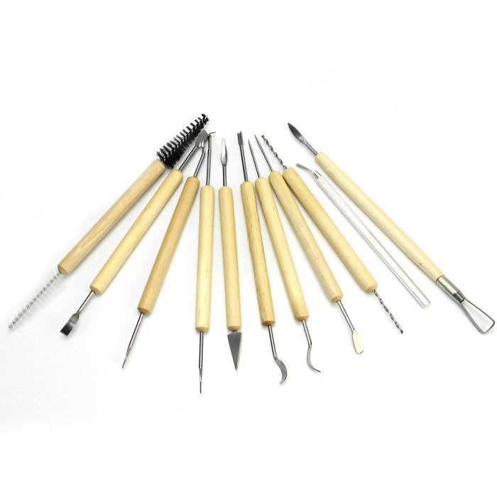 Outils à Main Shapers pour Fimo Sculpture - SKMEI - 11pcs - 21 têtes de ...