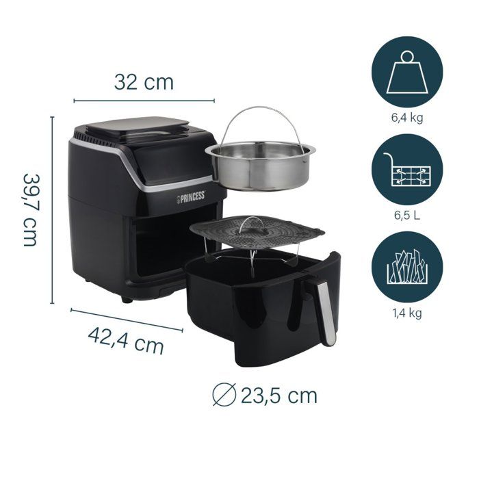 Princess 182080 Steam Aerofryer – Four à vapeur et friteuse Aerofryer 2 ...