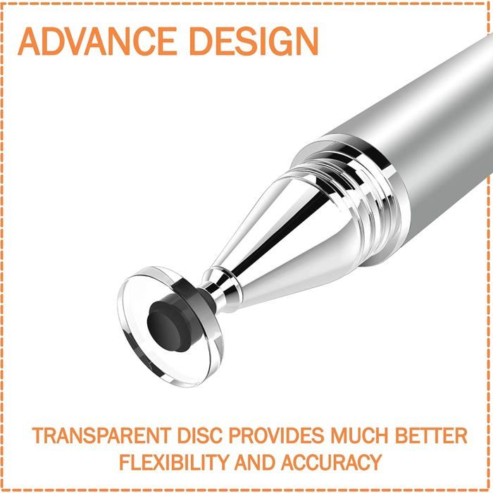 Stylet Pointe Fine Universel avec Disque Précis 2-en-1 et 2 Conseils de ...