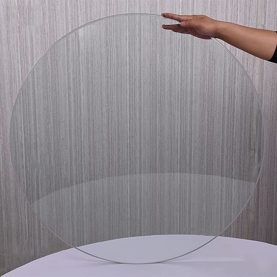 Plateau De Table Rond Verre,Design Minimaliste,Dessus De Table En Verre ...