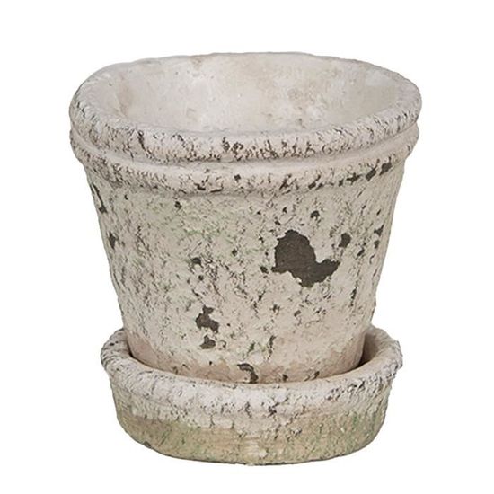 Pot de fleurs - CLAYRE & EEF - 6TE0503S - Ø 9x9 cm - Beige - Pierre ...