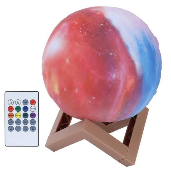 TMISHION lampe de lune à distance Moon Lamp Veilleuse LED 8 couleurs ...