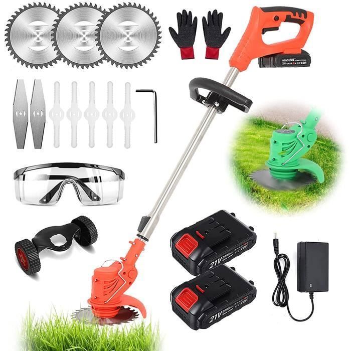 Coupe Bordure sans Fil avec Batterie Dbroussailleuse Batterie lectrique sans Fil avec 3 Types de ...