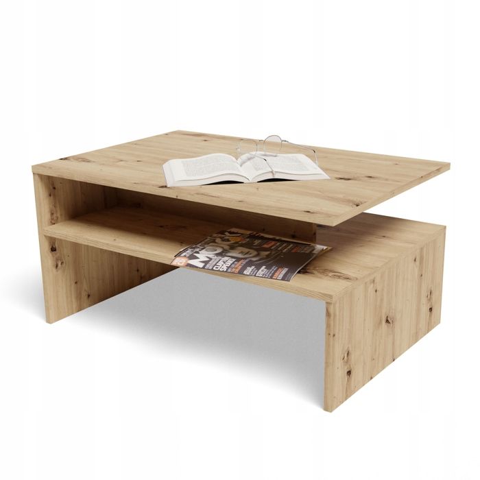 Table Basse BOSTON - Panneau Stratifié 60x90cm - Couleur Artisan ...