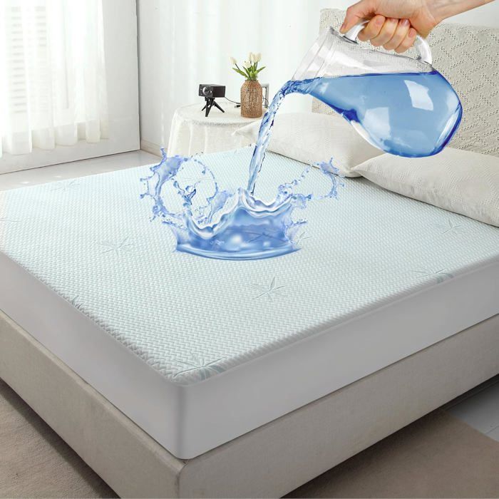AOLIFY-Rayonne de Bambou Protège Matelas 90x200 - Imperméable Couvre ...
