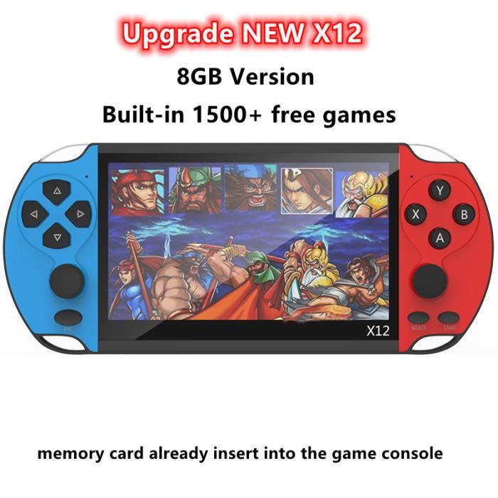 X12 Blue rouge 8G - Console de Jeux Vidéo Portable pour Garçons ...